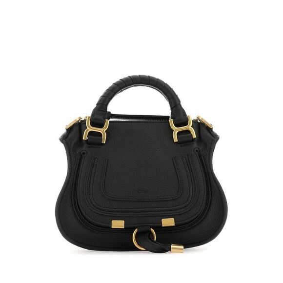 Chloe | Bags | Chloe Women Black Leather Mini Marcie Handbag | Poshmark